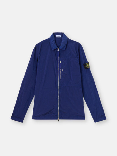 Bright Blue Overshirt with pocket and two-way zip 1200005 NYLON METAL ...