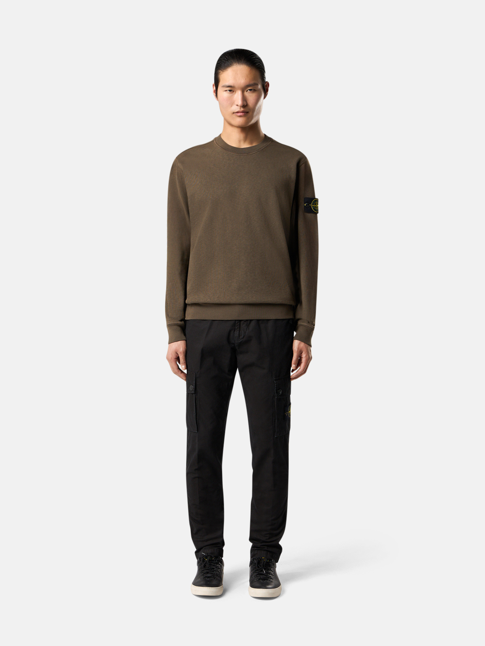 ブラック 3100303 BRUSHED ORGANIC COTTON CANVAS 'OLD' EFFECT ブラック 3100303 BRUSHED ORGANIC COTTON CANVAS 'OLD' EFFECT