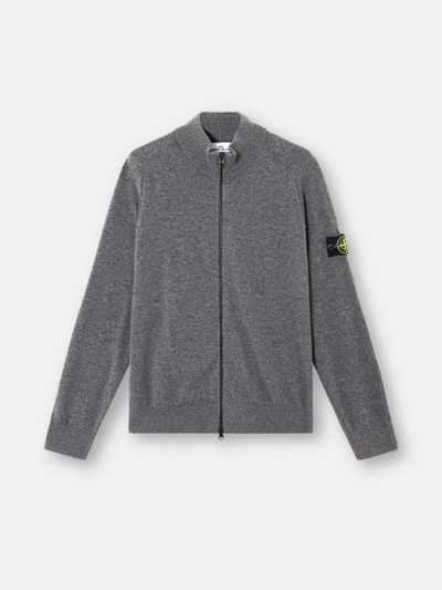 Charcoal Grey Melange Loose fit zip cardigan with ribbing 5100044 LIGHT ...