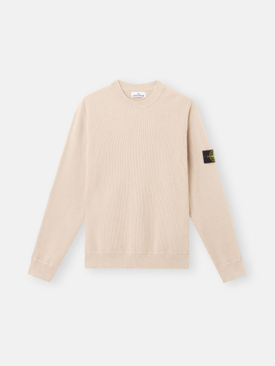 Desert Crewneck jumper with ribbing and stitch motif 5100054 RIBBED ...