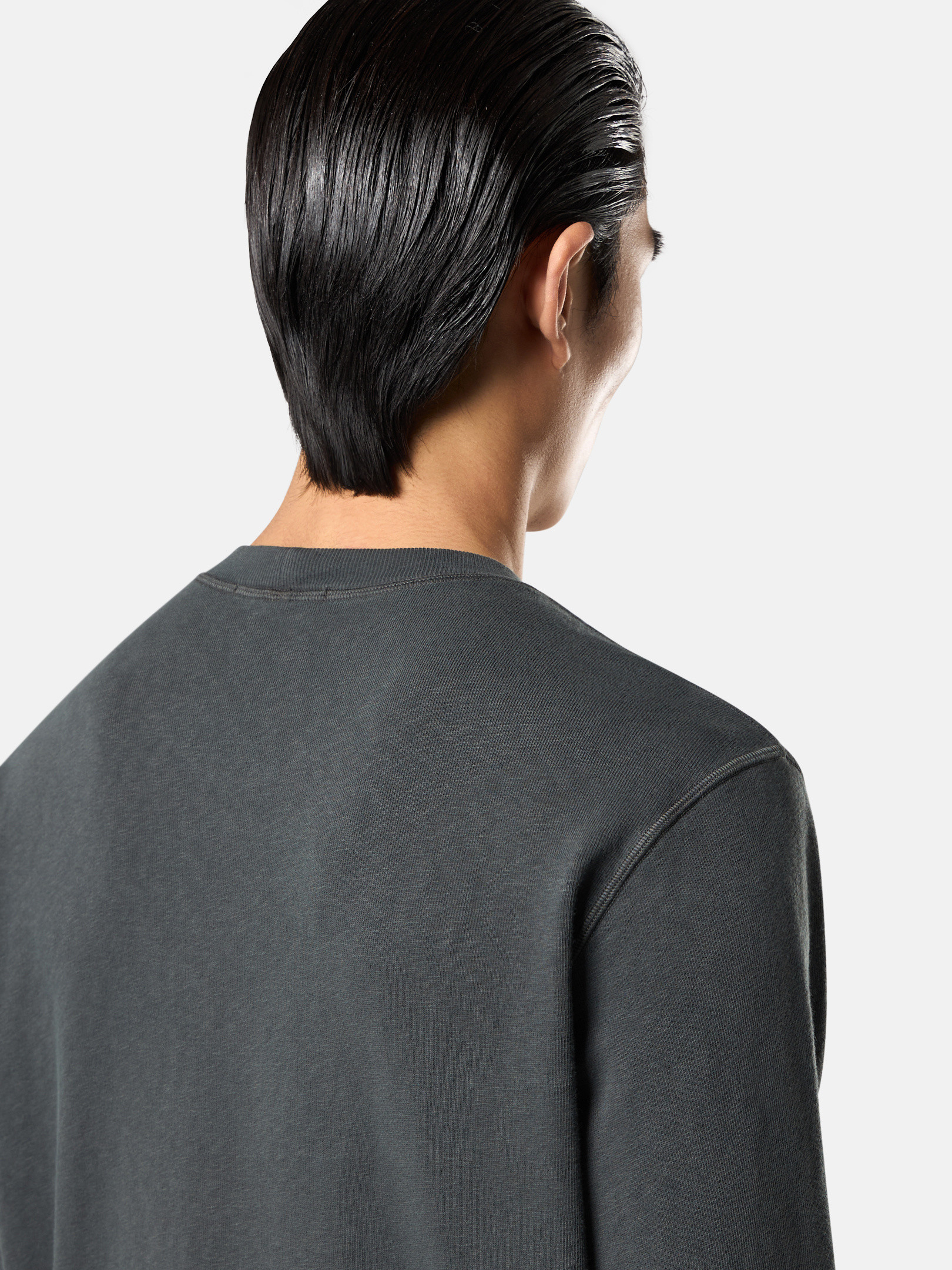 Charcoal Grey 6100020 MALFILÉ FLEECE 'OLD' EFFECT Crewneck Charcoal Grey 6100020 MALFILÉ FLEECE 'OLD' EFFECT Crewneck