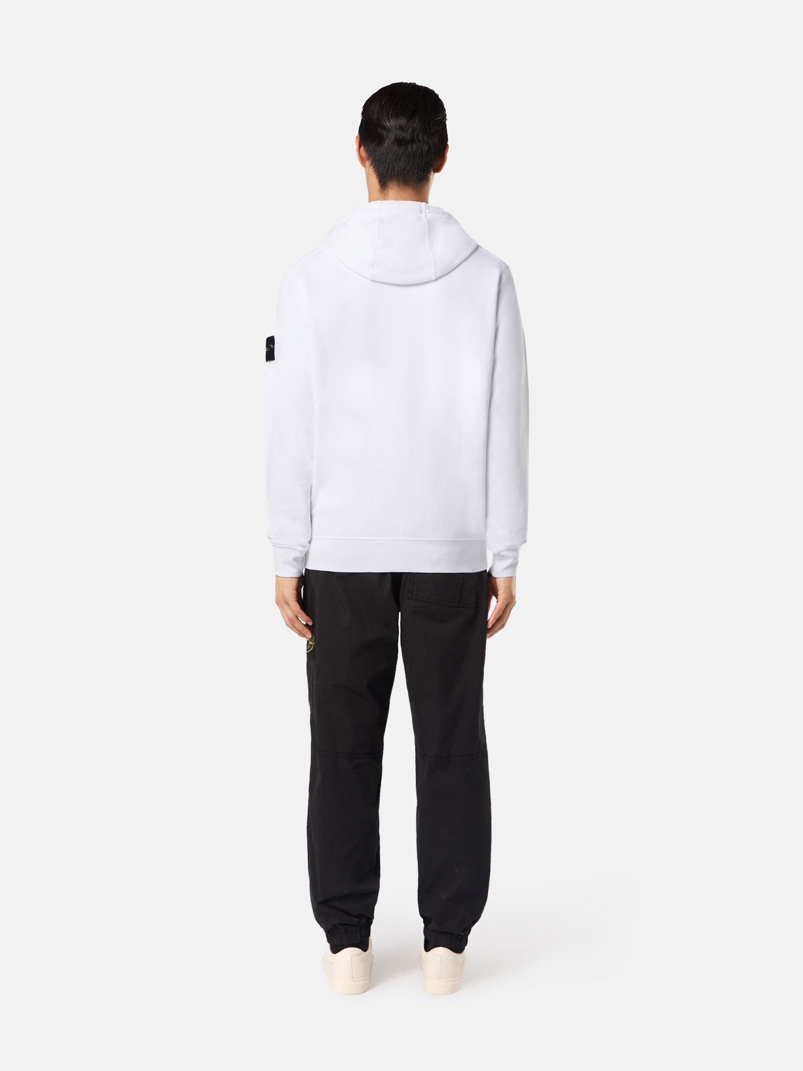 White 6100042 ORGANIC COTTON FLEECE Hooded sweatshirt with White 6100042 ORGANIC COTTON FLEECE Hooded sweatshirt with
