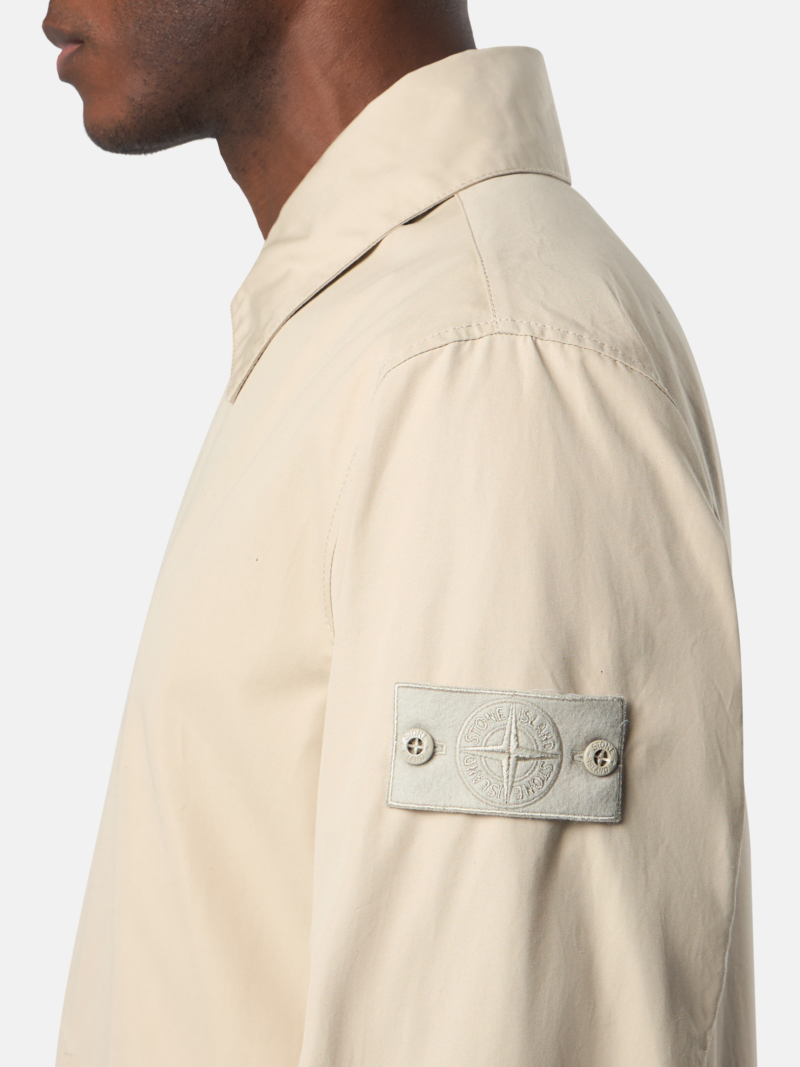 Beige 7100004 WEATHERPROOF COTTON CANVAS_STONE ISLAND GHOST Beige 7100004 WEATHERPROOF COTTON CANVAS_STONE ISLAND GHOST