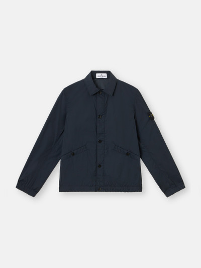 Navy Blue Wind-resistant shirt jacket with anti-drop 4100007 SKIN TOUCH ...