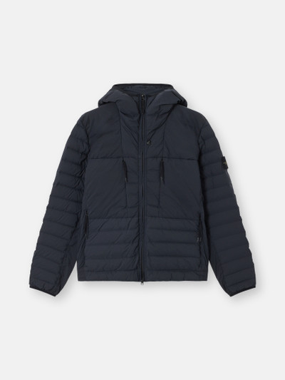 Navy Blue Hooded jacket with seamless feather tunnels and anti-drop ...