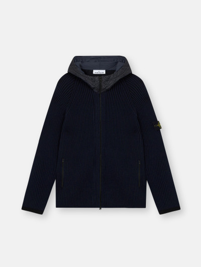 Ink Blue Hooded zip-up jumper with pockets and raglan sleeves 5100032 ...