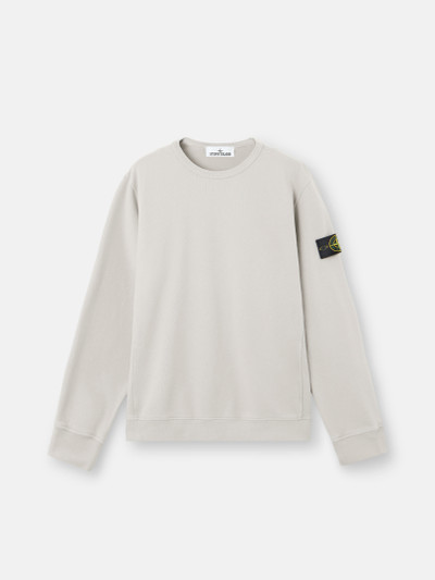 Pearl Grey Regular-fit crewneck sweatshirt with ribbed inserts 6100028 ...