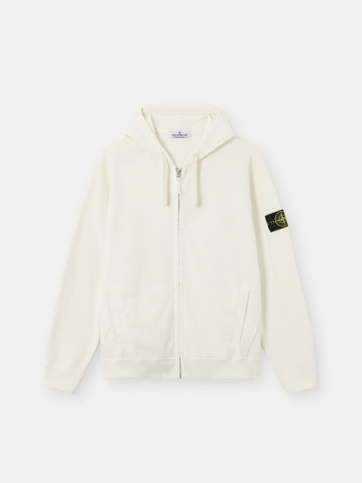 アイボリー レギュラーフィット ジップアップ スウェットパーカー
