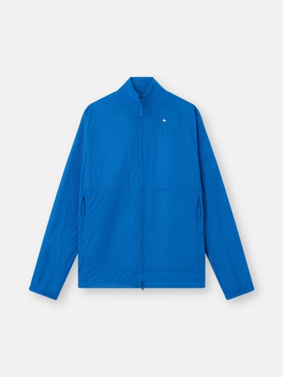 Cerulean Blue Stand collar jacket with raglan sleeves 4100051 LIGHT ...