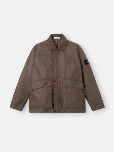 Umber Coach jacket with pigmented wax coating 4100054 WAXED PIGMENT ...